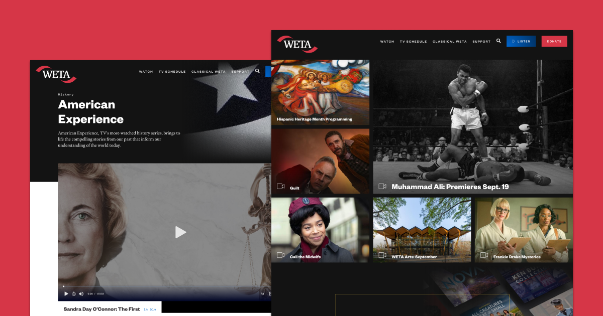 WETA.org redesign | Aten Design Group