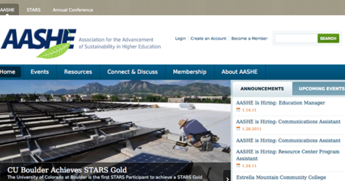 AASHE.org Redesign | Aten Design Group
